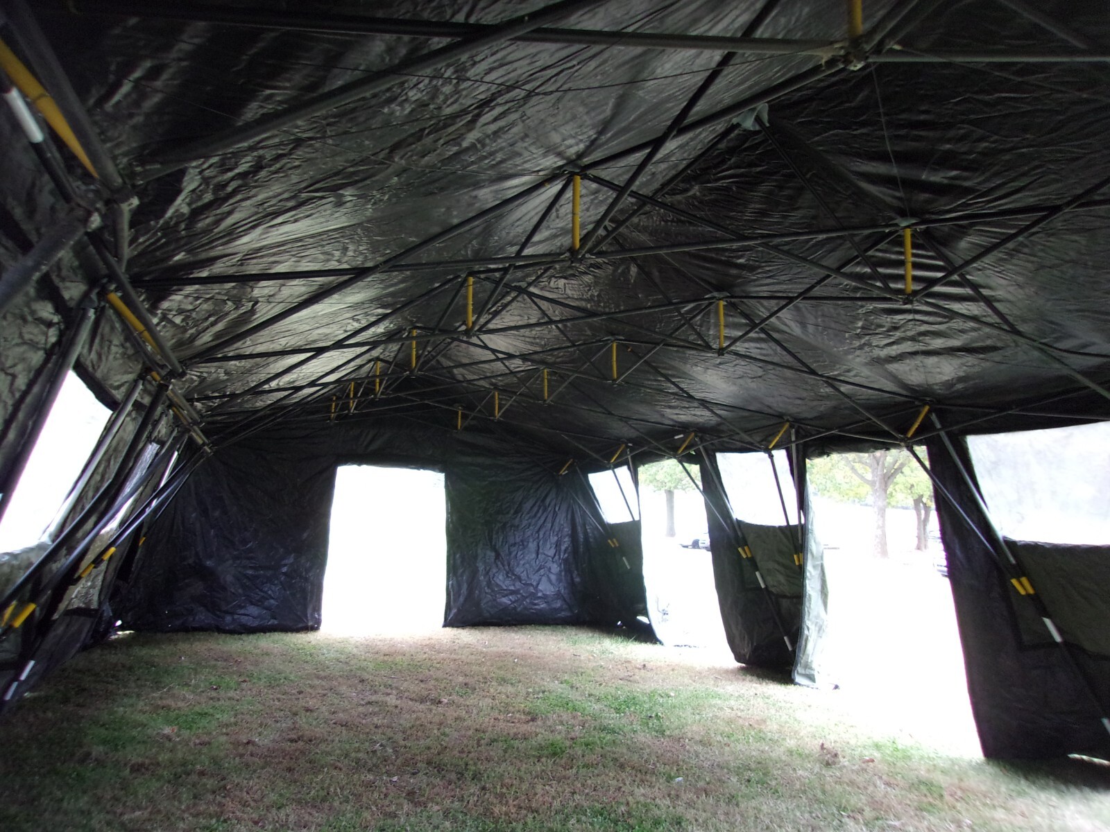 MILITARY TENT BASE- X 307 GREEN EASY UP 18' x 35' GARAGE HUNTING ...