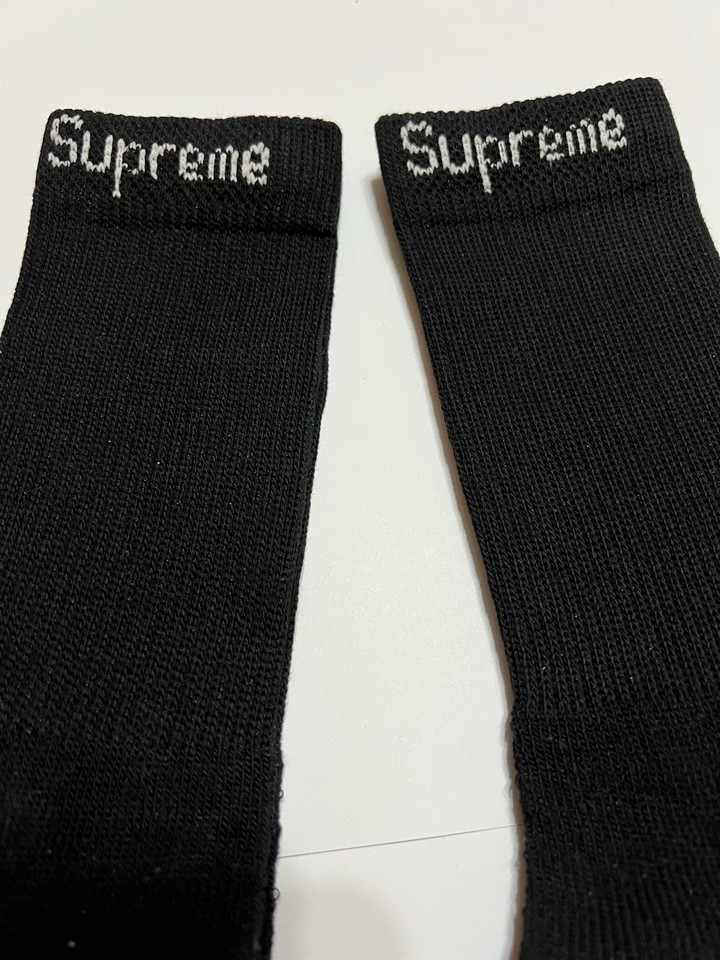 SUPREME/ HANES SOCKS Black size 6-12 Fast Ship Two Pairs In Bag. | eBay