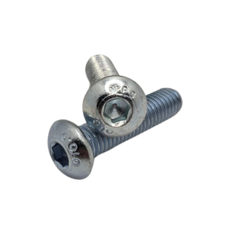 M6 Button Head Bolts High Tensile Allen Socket Domed Screws Zinc Plated ...