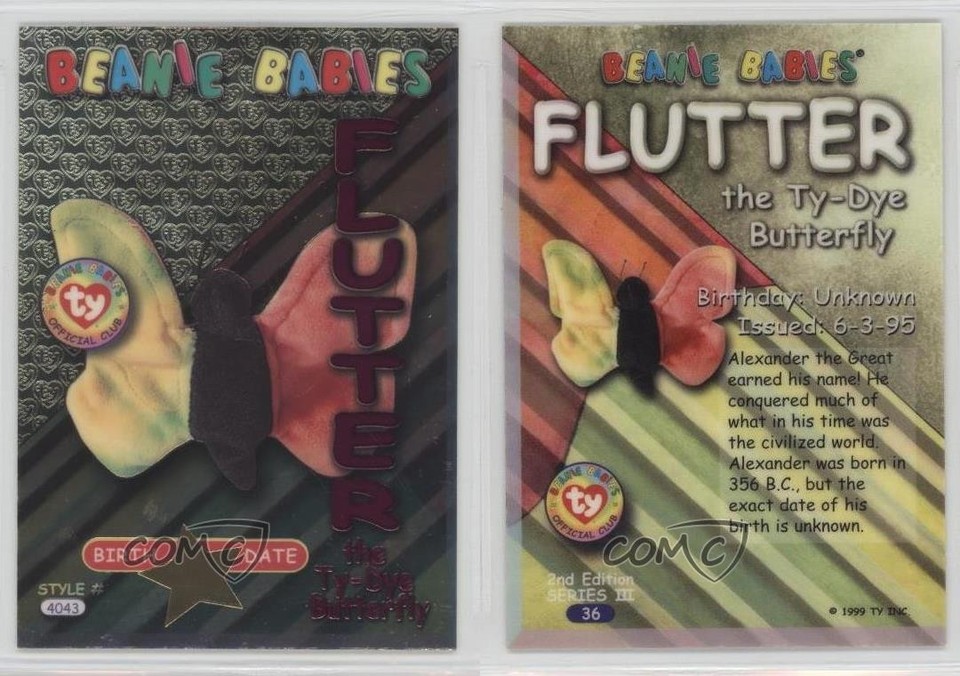 1999 Ty Beanie Babies Series 3 Birthday or Rookies Chase Magenta #36 ...