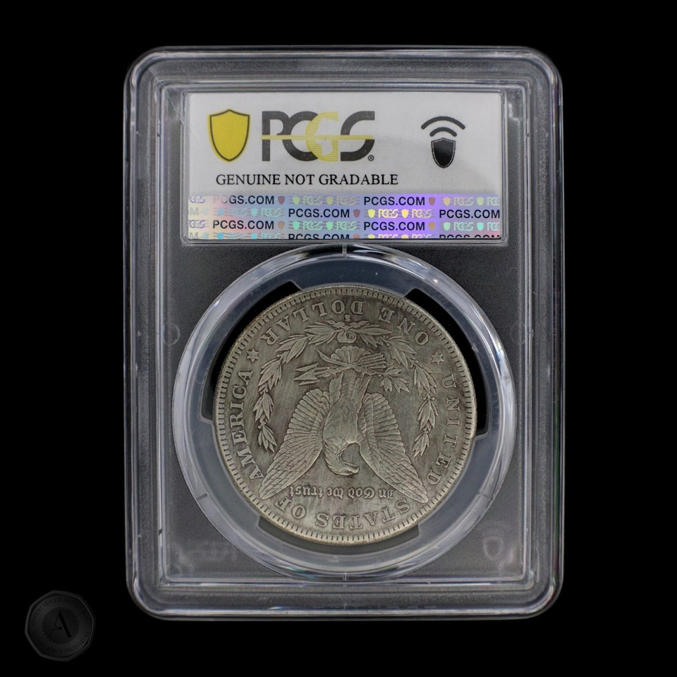 1885-S MORGAN SILVER DOLLAR PCGS XF-Genuine Harshly Cleaned GOLD LABEL ...