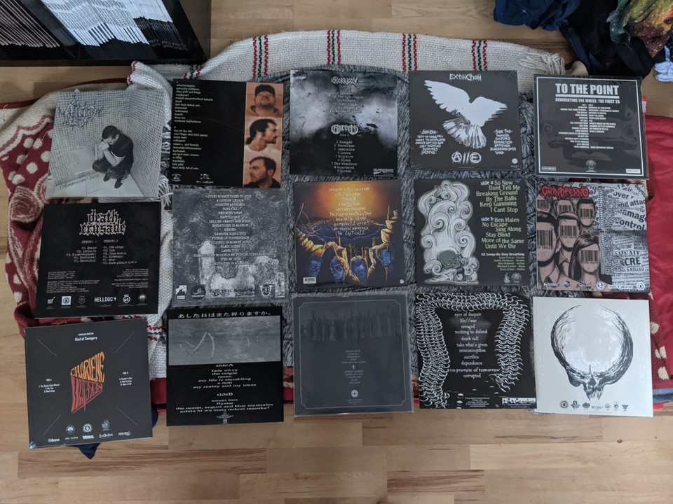 New Crust Punk Vinyl Lot Death Metal Inepsy Nausea Grindcore Sickrecy ...