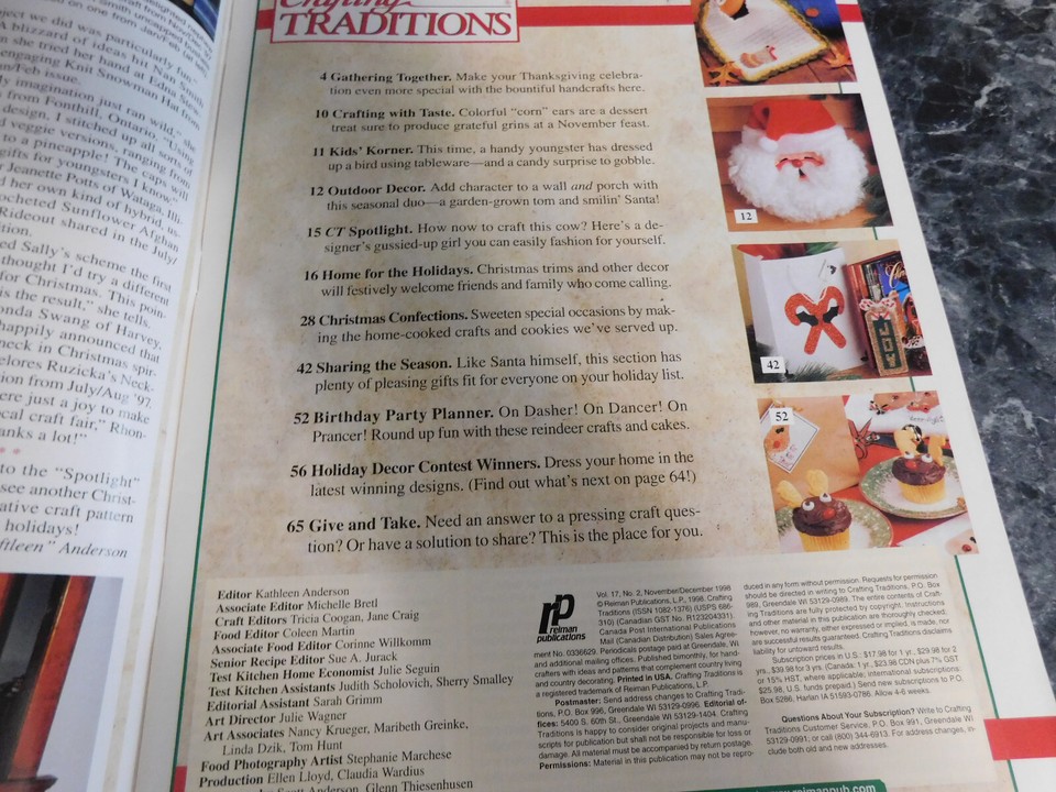 Crafting Traditions Magazine November December 1998 Christmas Star ...