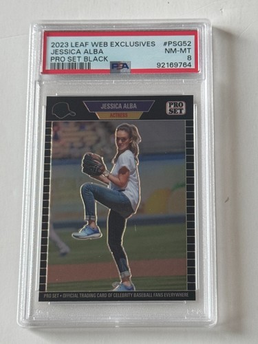 2023 Leaf Pro Set JESSICA ALBA Dodgers Baseball BLACK Card 13/49 Print ...