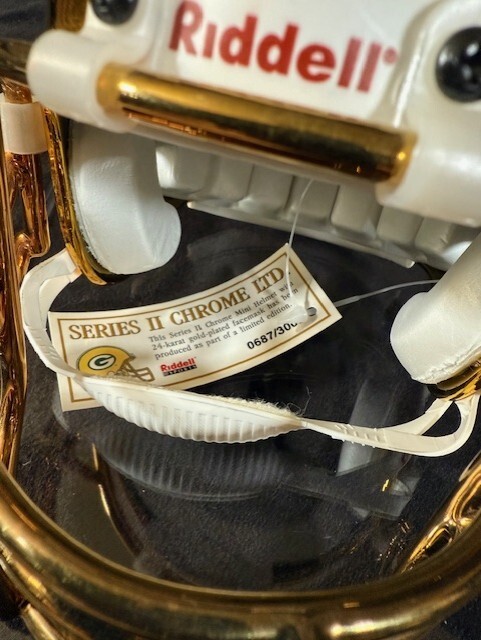 Riddell Series 2 Green Bay Packers Chrome Mini Helmet 24K Gold Plated ...