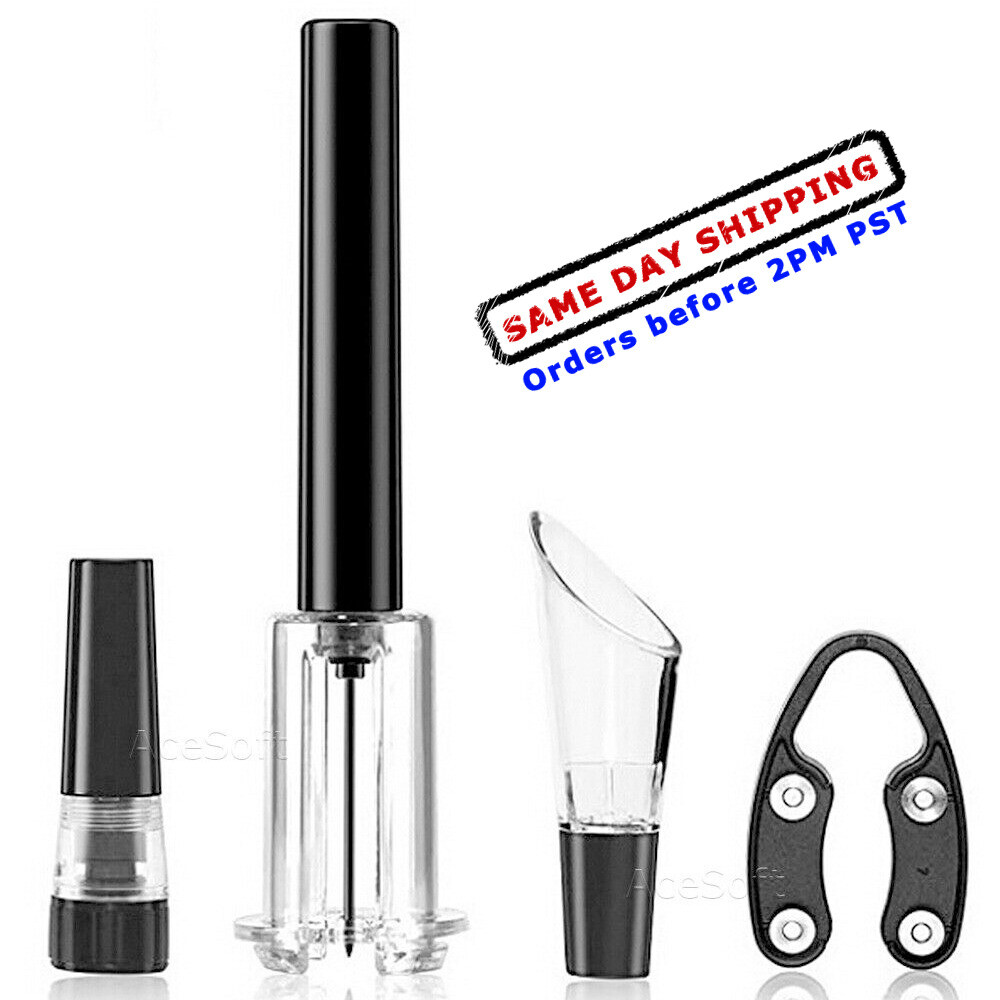 Air Pressure Corkscrew Pump Popper Red Wine Bottle Opener Remover Cork ...