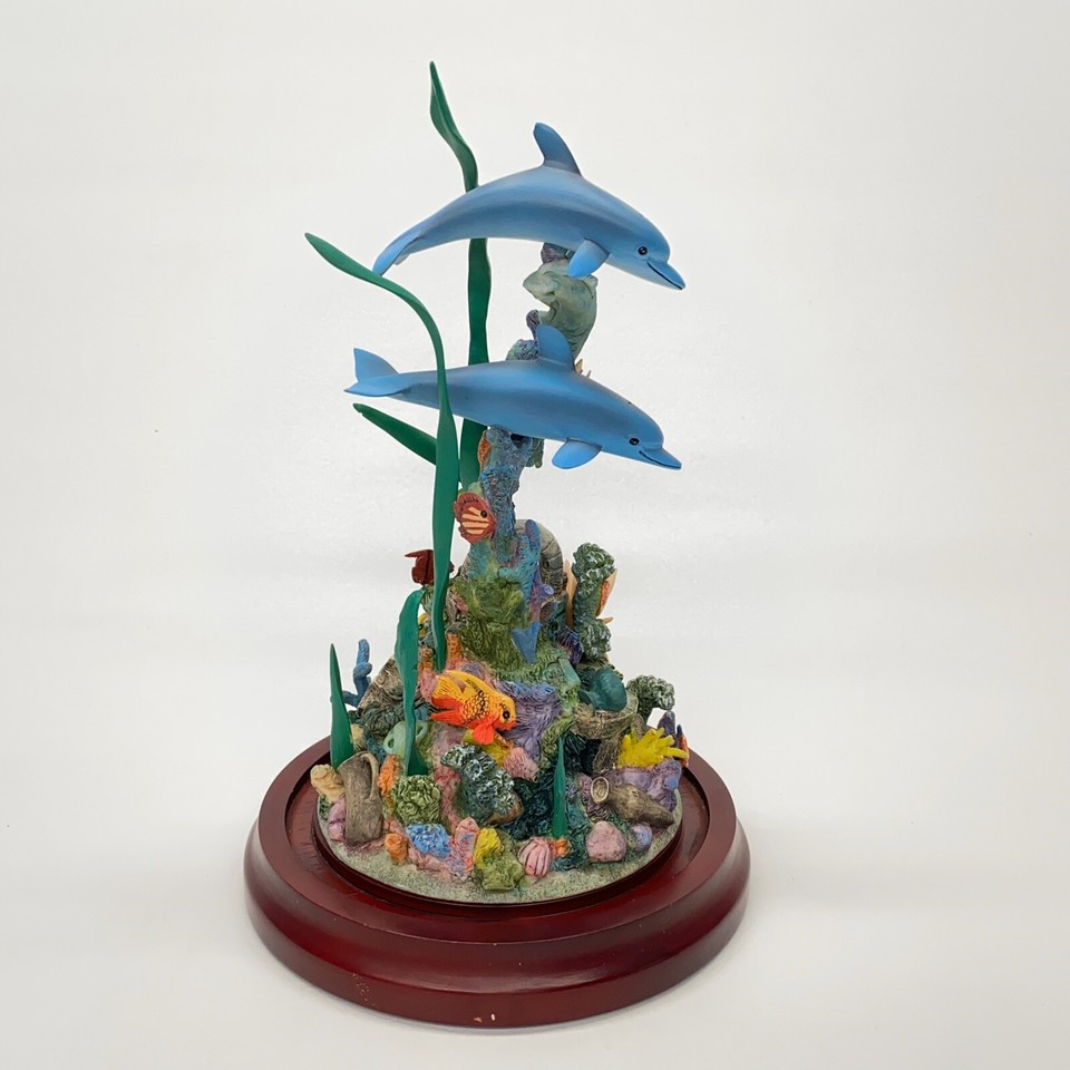 Paradise Reef Dolphin Statue Figure Michael Hollenbeck Danbury Mint ...