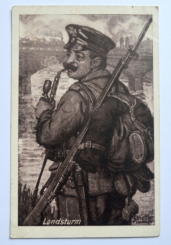 GERMANY WW1 WAR ARMY MILITARY LANDSTURM SOLDIER OBERHAUSEN 1915 ...