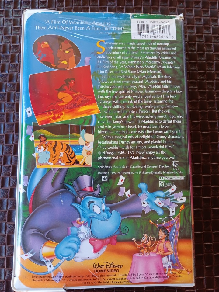 ALADDIN vintage VHS Black Diamond Series original | eBay