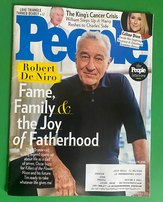 PEOPLE MAGAZINE February 19, 2024 ROBERT DE NIRO INTERVIEW Celine Dion ...