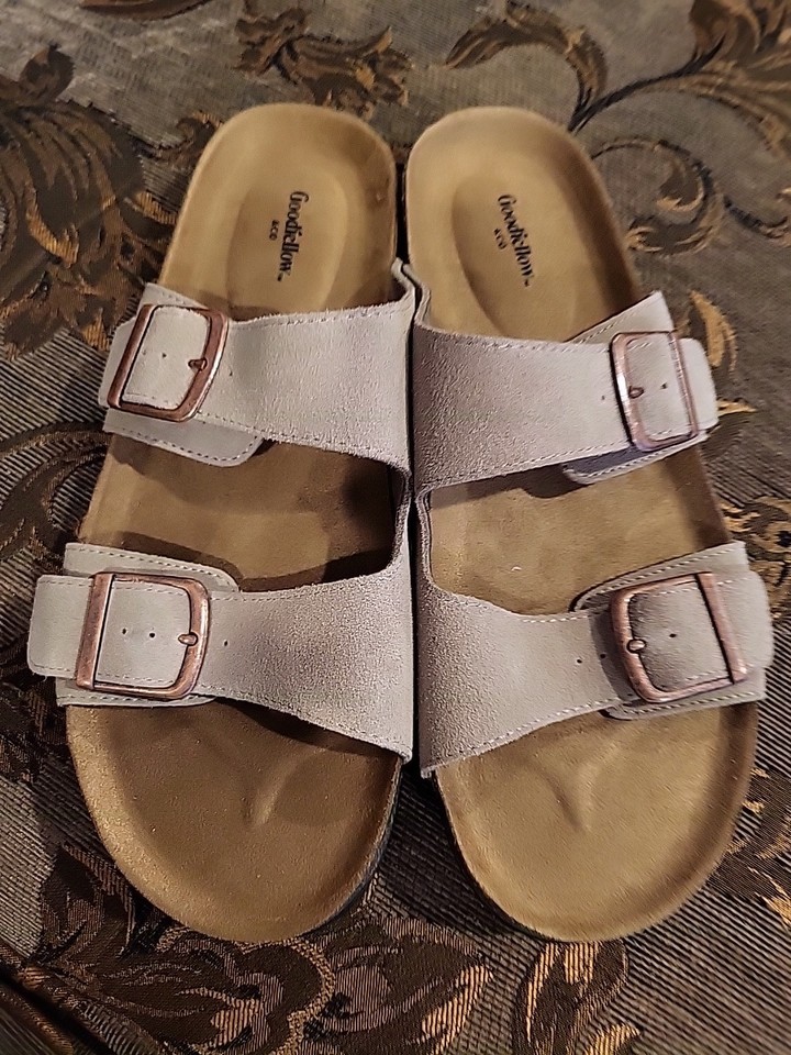 Men's Saul Suede Double Buckle Sandals - Goodfellow & Co Tan Size 10 ...