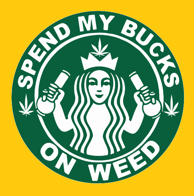 Stoner Coffee Ganja Decal Marijuana Vinyl Sticker Weed Lover Gift ...
