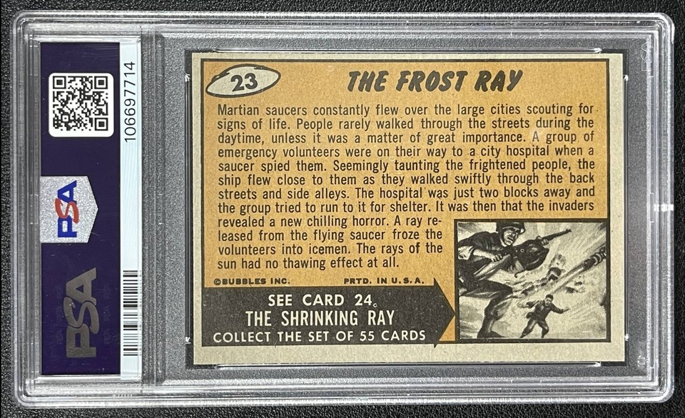 THE FROST RAY PSA 9 (OC) 1962 TOPPS MARS ATTACKS #23 MINT | eBay