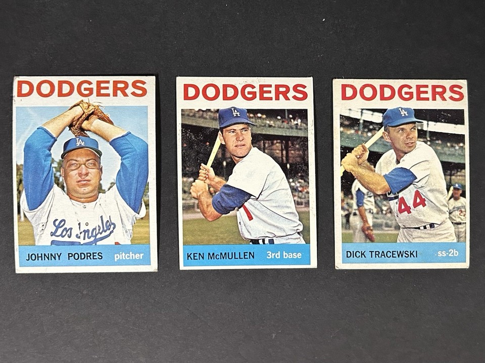 1964 Topps Baseball Team Lot - Los Angeles Dodgers- 22 cards : low-mid ...