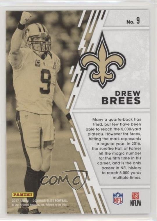 2017 Donruss Elite Fired Up Green Drew Brees #9 | eBay