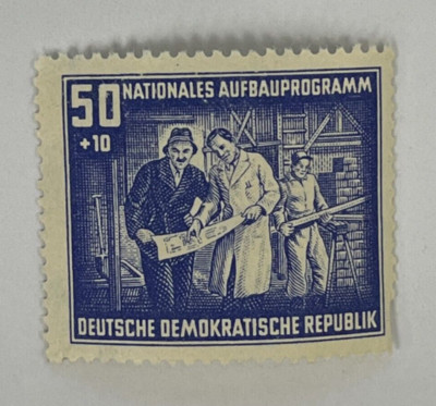 Germany DDR Scott 306 Stamp - Construction Planning 1952 (Mint Hinged ...