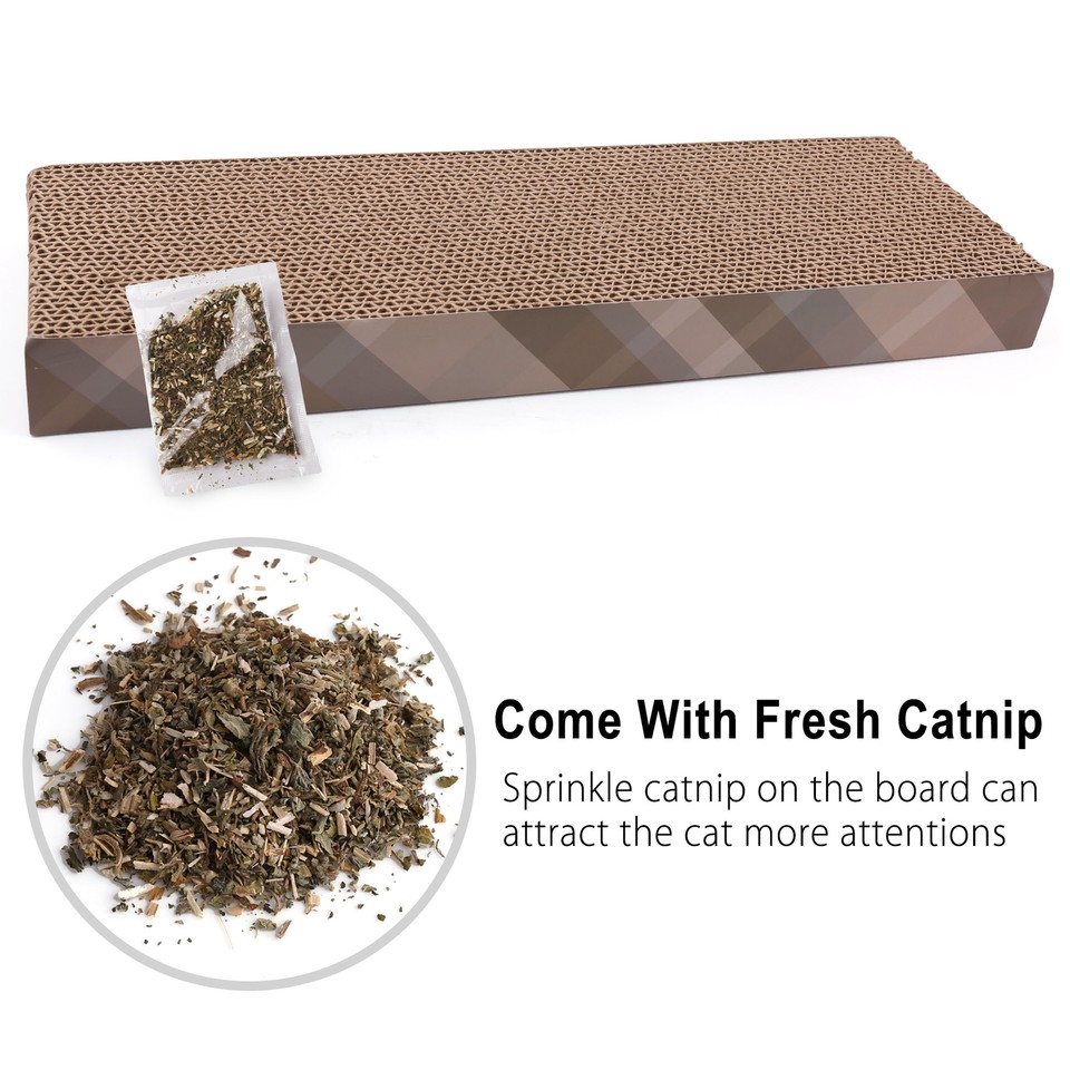 2x Cat Scratch Cardboard Catnip Scratching Pad Scratcher Lounge Sofa ...