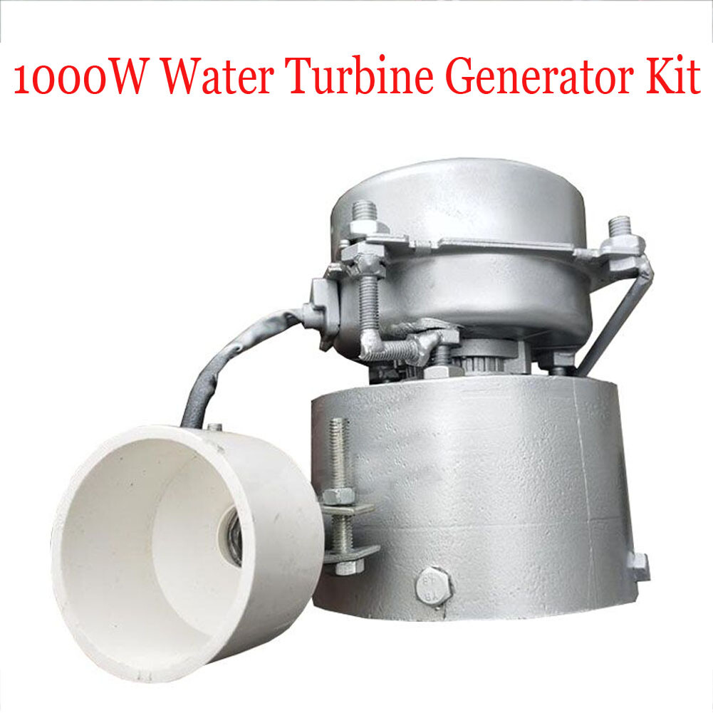 1000W 110V Water Turbine Generator Kit Mini Hydroelectric Wheel Power ...