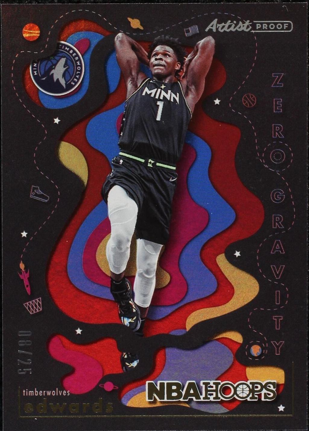 2021-22 Panini NBA Hoops - Zero Gravity Anthony Edwards #4 Holo Artist ...