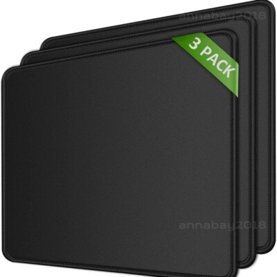 3X Non-Slip Mouse Pad Stitched Edge PC Laptop For Computer PC Gaming ...