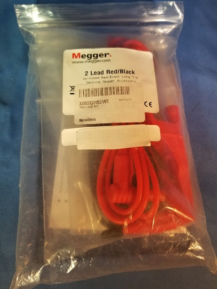Megger 1014-293 - Set of Two Standard Test Leads (Red/Black) | eBay