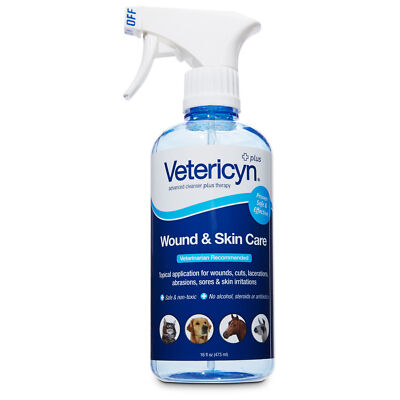 Vetericyn Plus Wound and Skin Infection Care 16 oz Spray Equine Canine ...