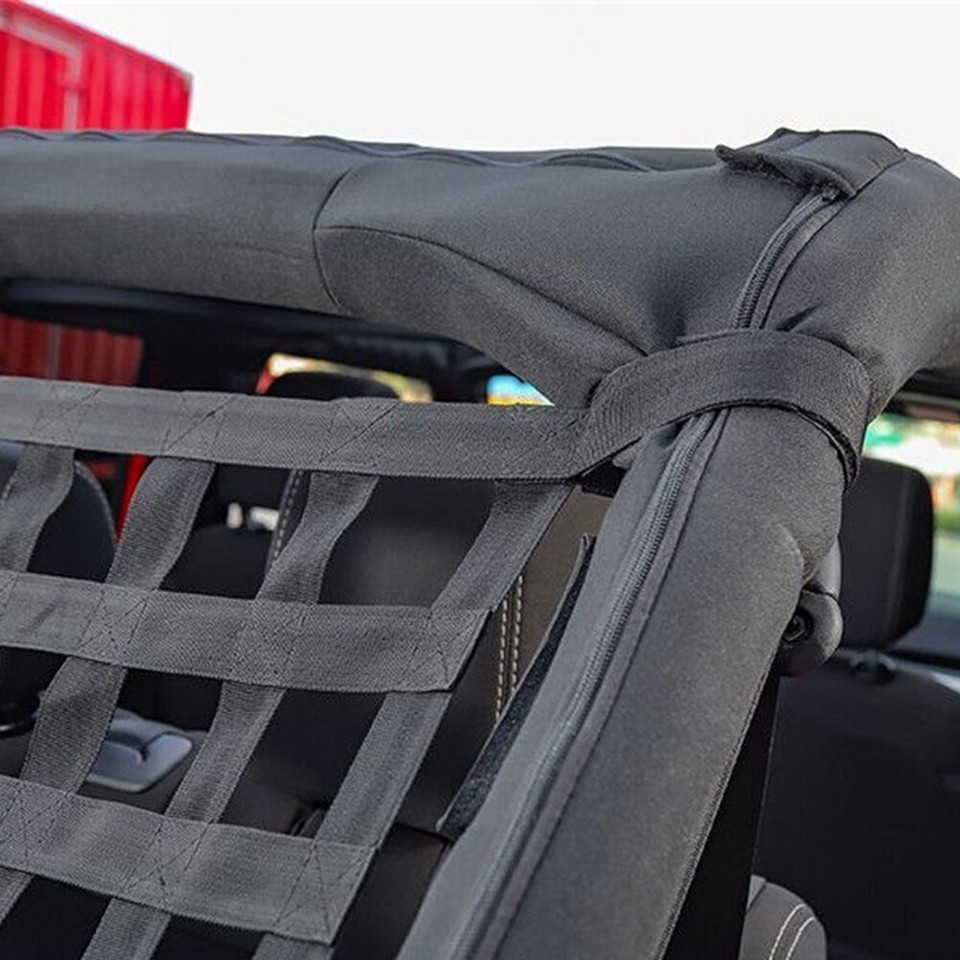 Mesh Cargo Net Auto Roof Net Hammock for Jeep Wrangler YJ TJ JK JKU JL ...
