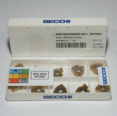 XNEX 080608ZZR M11 MP3000 SECO *** 10 INSERTS *** FACTORY PACK *** | eBay