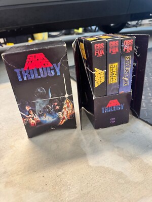 Star Wars Trilogy (VHS, 1990) Box Set CBS FOX Original Theatrical ...