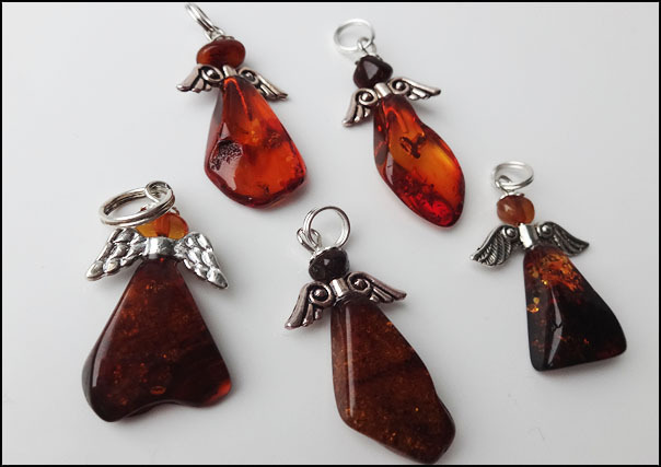 Beautiful Natural Baltic Amber Pendant "Angel" choose quantity and ...