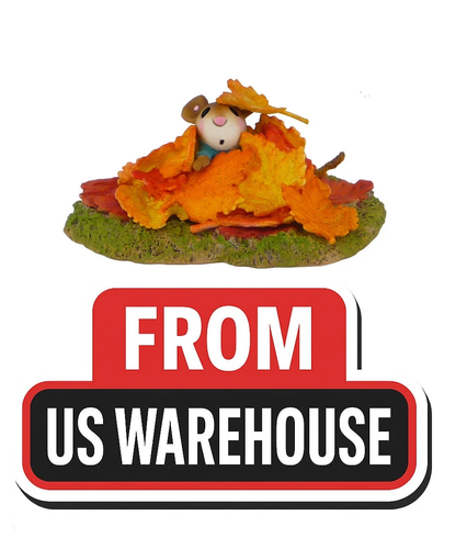 Wee Forest Folk M-494 Autumn Frolic Mouse Figurine Fall Leaves Peek-a ...