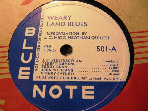 FIRST Blue Note Rec' 501 FRANK NEWTON QUINTET/ J C Higginbotham Quartet ...