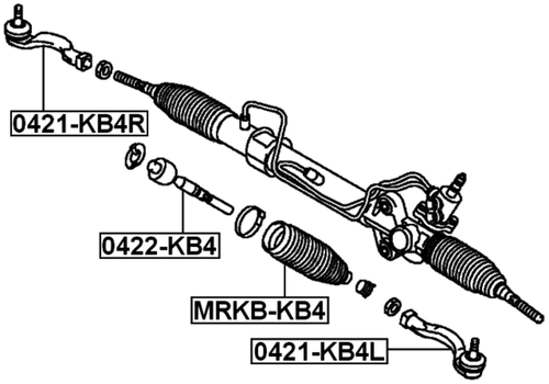 Steering Tie Rod End Left Febest 0421-KB4L OEM 4422A009 | eBay