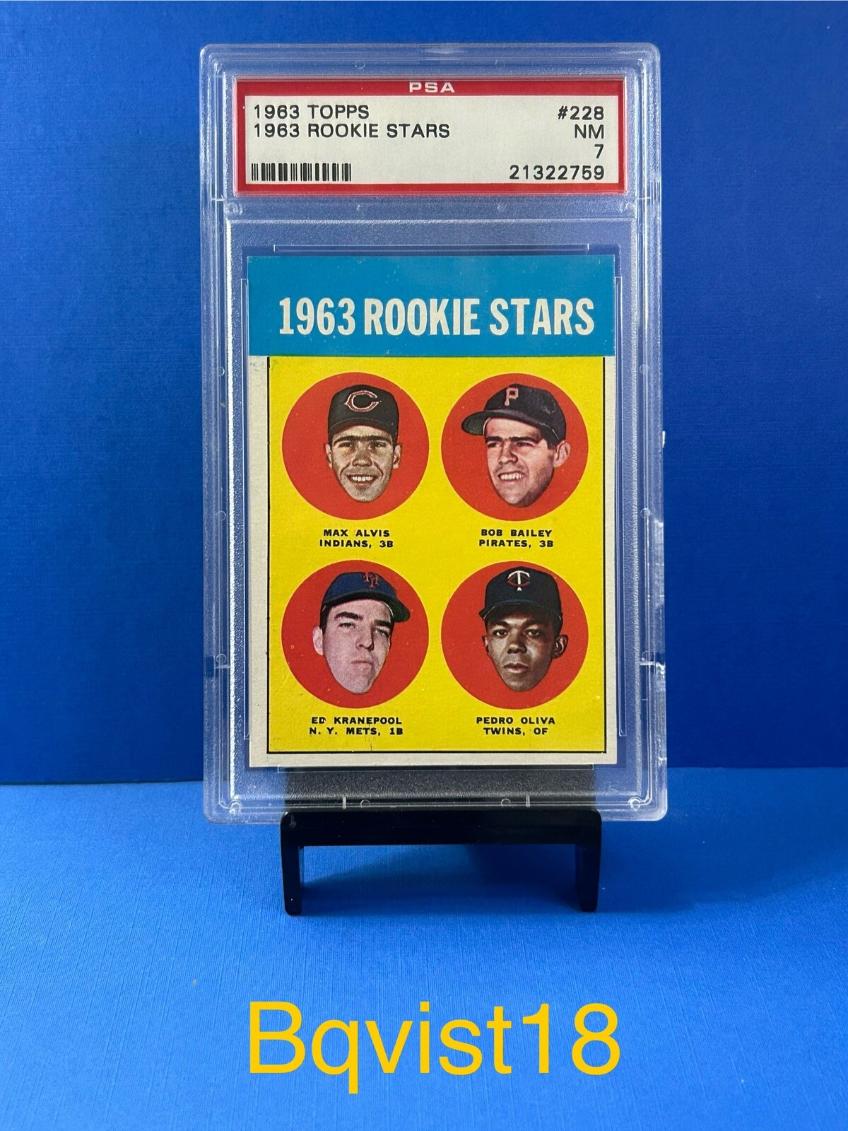 1963 TOPPS # 228 ROOKIE STARS TONY OLIVA PSA 7 INV 9980507 | eBay