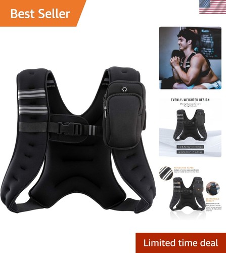 Versatile 6lb Weighted Vest - Even Weight Distribution for Effective ...