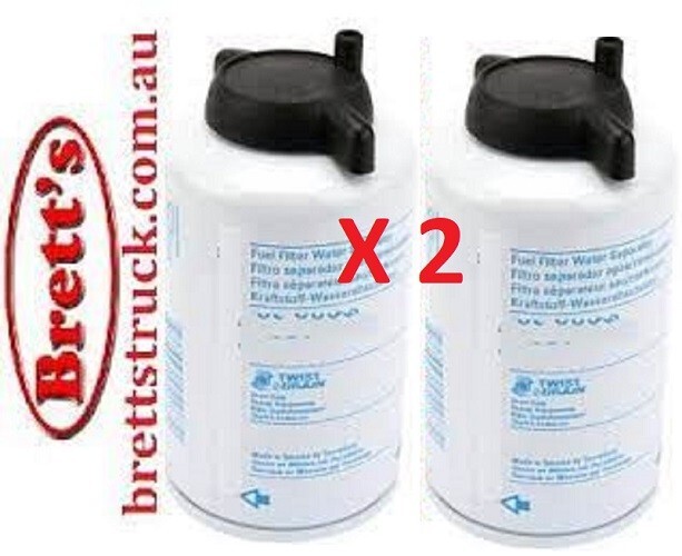 2 X FUEL FILTER FOR JOHN DEERE HOLLAND FF5135 BF587 BF587D BF-587D KC68 ...