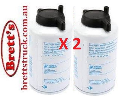 2 X FUEL FILTER FOR JOHN DEERE HOLLAND FF5135 BF587 BF587D BF-587D KC68 ...