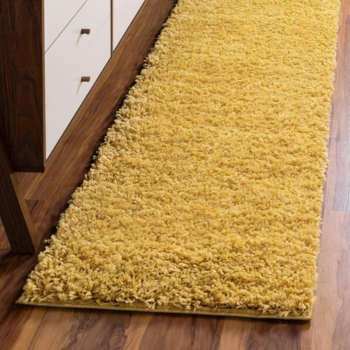 Everyday Shag Rug – Yellow 6 Ft Runner Shag Rug Perfect for Hallways ...