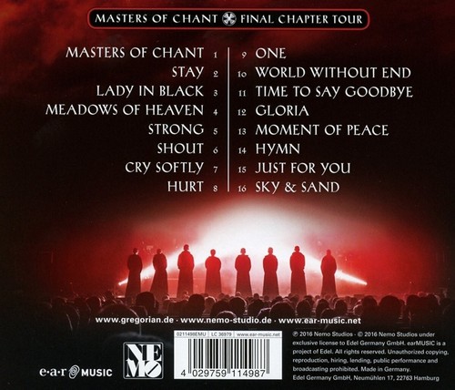 GREGORIAN - LIVE! MASTERS OF CHANT-FINAL CHAPTER TOUR CD NEUF | eBay