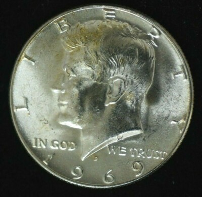 1969 D - KENNEDY HALF DOLLAR - SILVER - BU CONDITION COIN | eBay