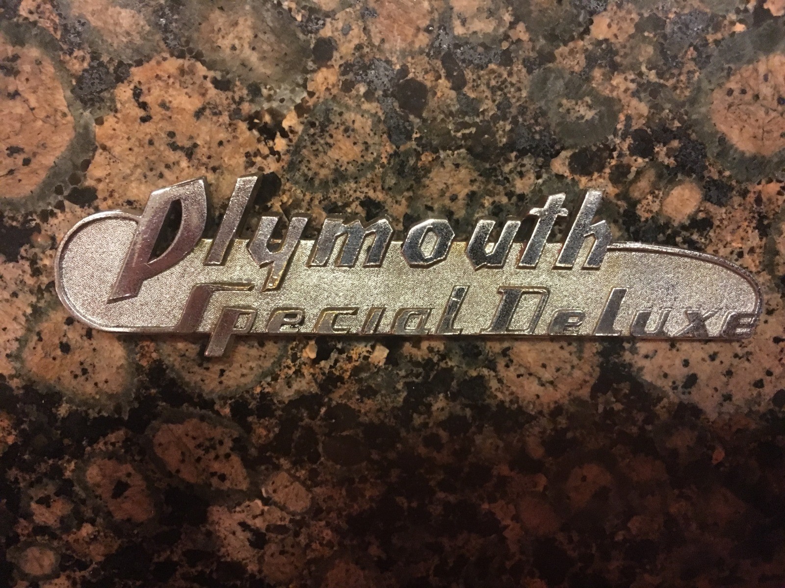 1941 Plymouth Special Deluxe Emblem / Nameplate | eBay