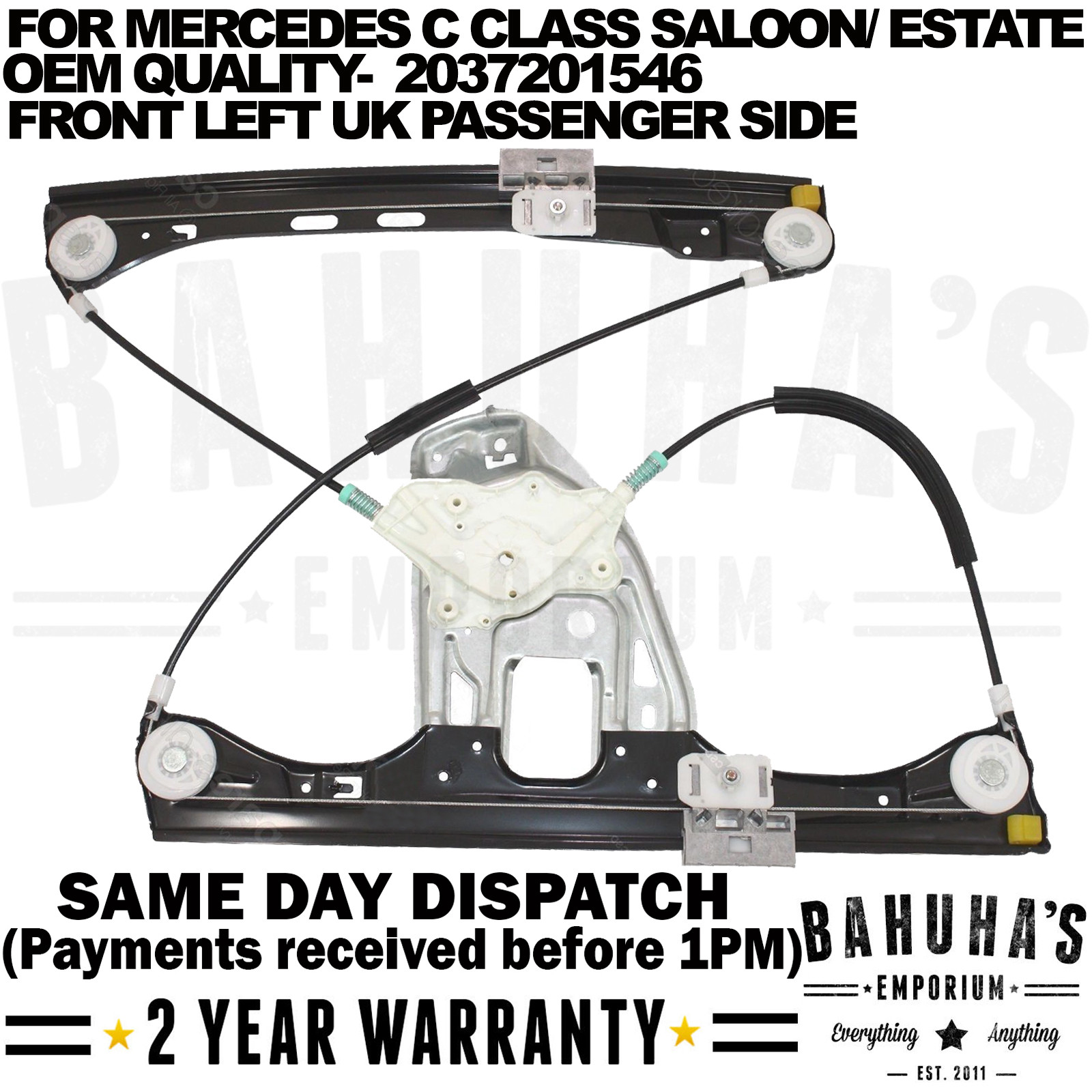 ELECTRIC WINDOW REGULATOR- FOR MERCEDES C CLASS W203 S203 FRONT LEFT ...