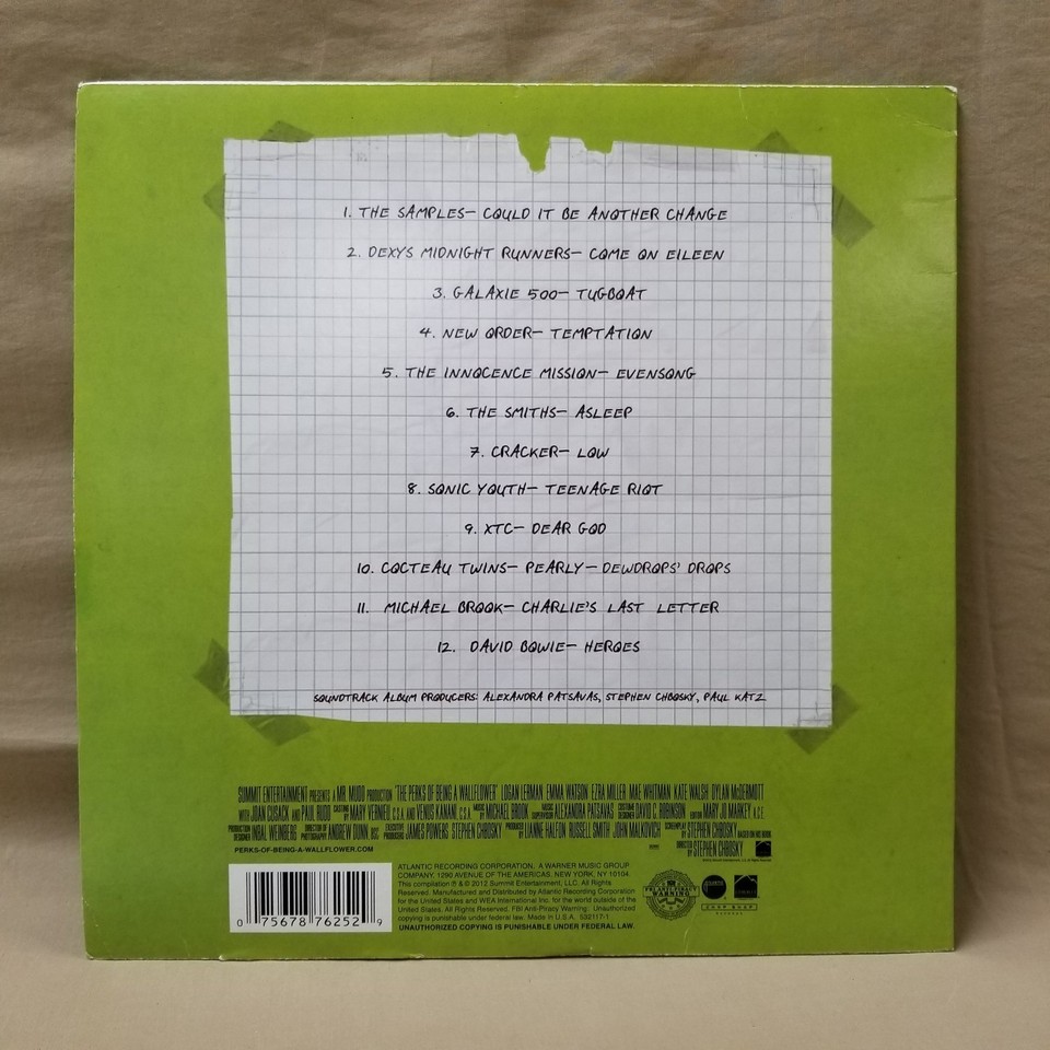 The Perks Of Being A Wallflower Soundtrack LP Vinyl Record First ...