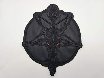 SATANIC GOAT PENTAGRAM BLACK EMBROIDERED BACK PATCH | eBay