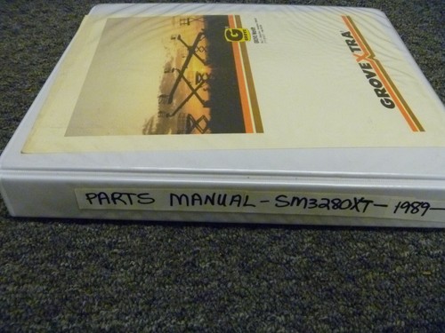1989 Grove Xtra SM3280XT Manlift Scissor Lift Parts Catalog Manual | eBay