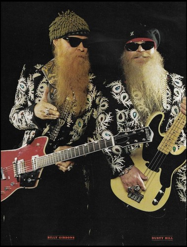 ZZ Top Billy Gibbons Gretsch Billy Bo Dusty Hill Fender Precision bass ...