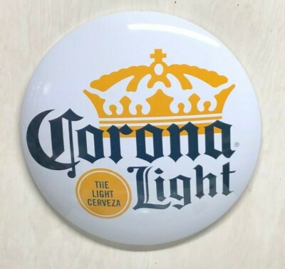 CORONA LITE 17" ROUND DOME SIGN~MANCAVE BAR PUB LIQUOR CERVEZA LIME | eBay