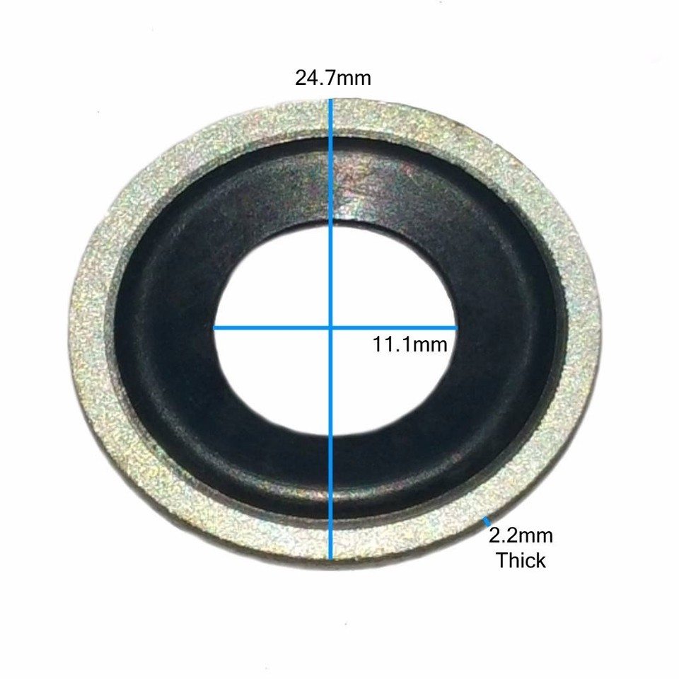 (50) M12 Metal Rubber Oil Drain Plug Gasket * Fits GM Chevrolet Dorman ...