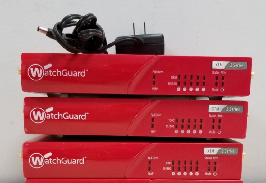 LOT OF 3 Watchguard XTM 2 Series Firewall Model FS1E5 W/Power Adapter # ...
