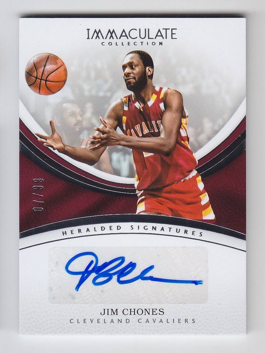 2016-17 PANINI IMMACULATE BASKETBALL JIM CHONES AUTO /99 HERALDED JCH ...
